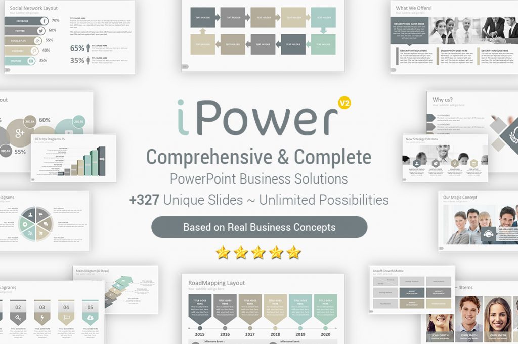 Fully Editable Data Charts PowerPoint Template - YekPix