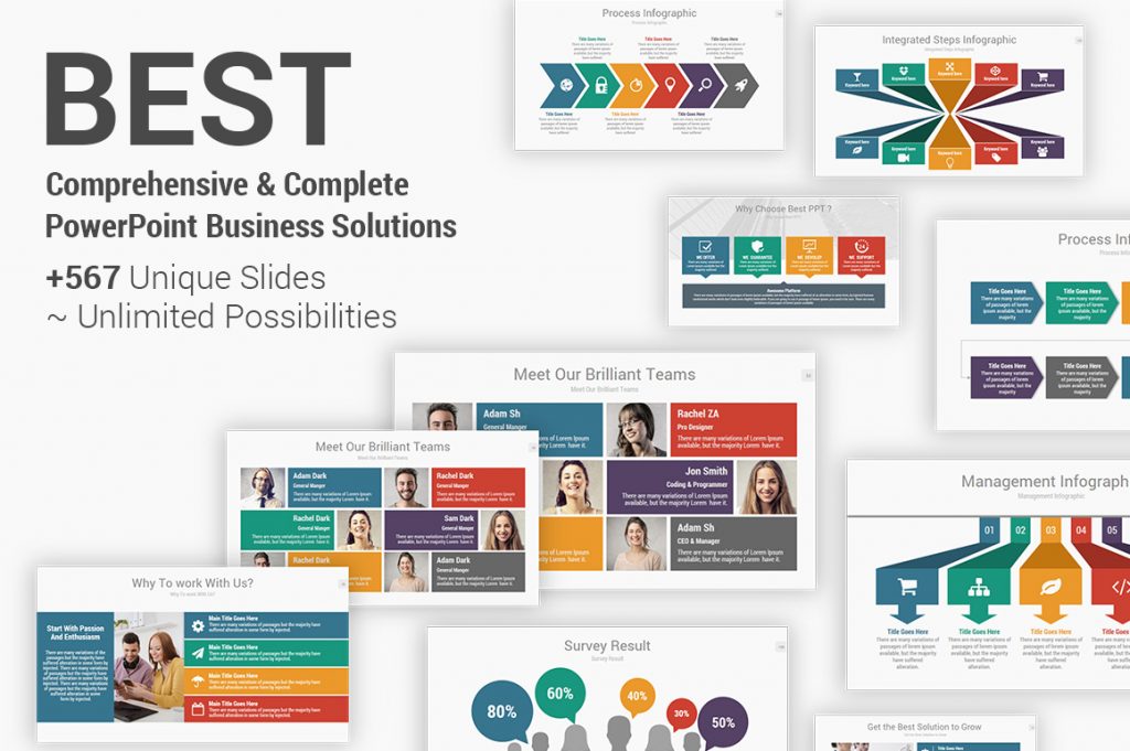 iSlide – 3 in 1 Top PowerPoint Presentation Template Bundle - YekPix