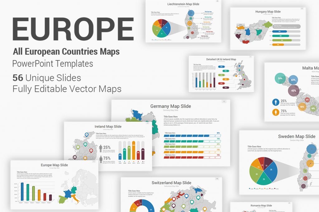 Fully Editable Data Charts PowerPoint Template - YekPix